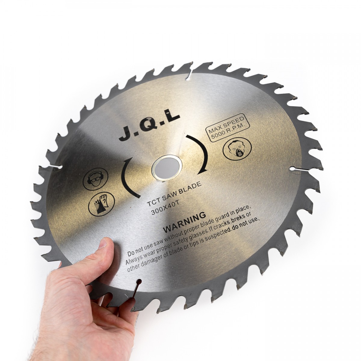 Disc panza circular, lemn, dinti vidia 40T, 300mm, gri