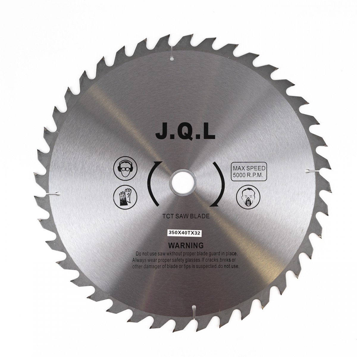 Disc panza circular, lemn, dinti vidia 40T, 350mm, gri